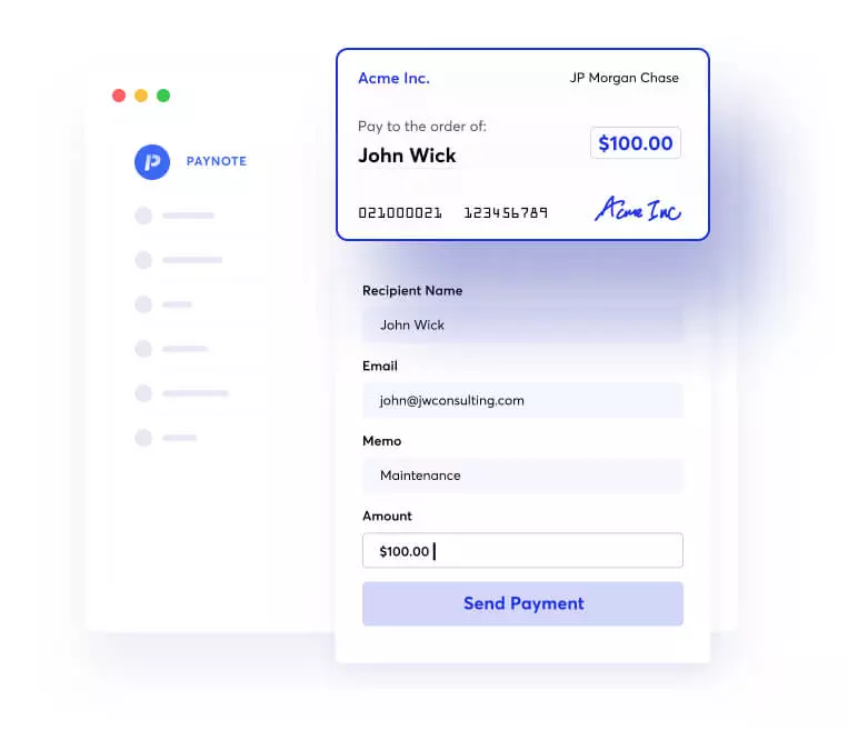 Instantly Send & Receive Digital Checks Online with Paynote